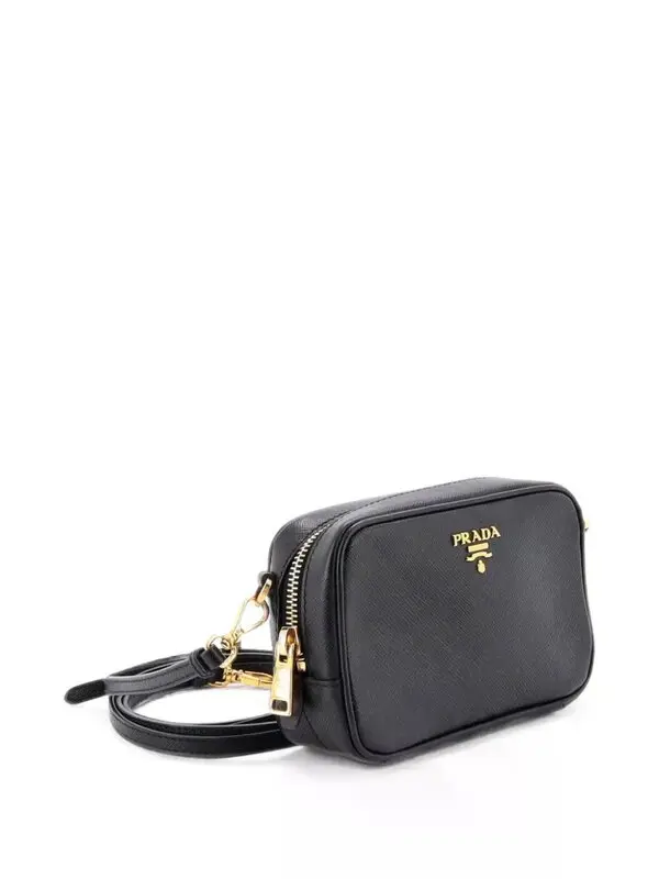 Prada Zip Saffiano Leather Mini Crossbody Bag