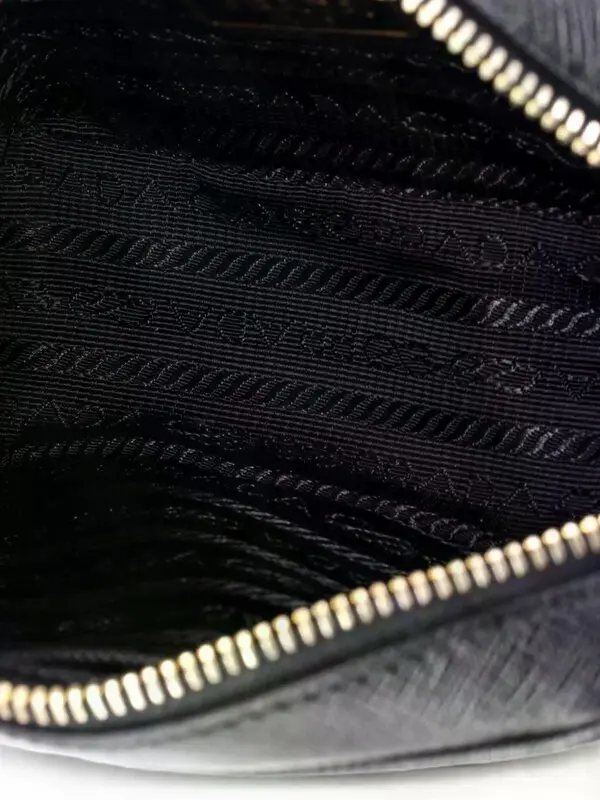 Prada Zip Saffiano Leather Mini Crossbody Bag