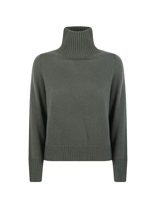 ALLUDE Roll-neck Ribbed-trim Sweater