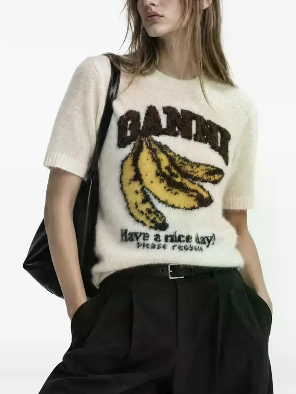 GANNI Brushed Graphic T-shirt