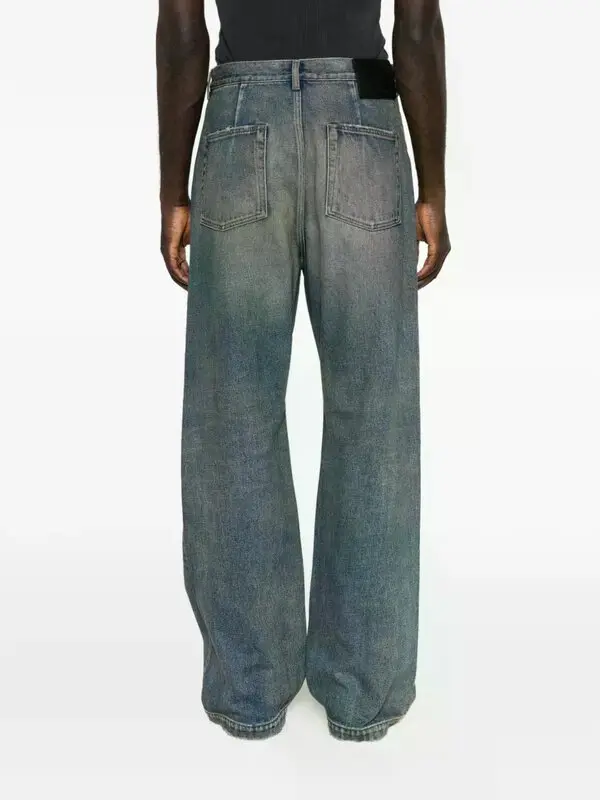 Rick Owens Faded Wide-leg Jeans