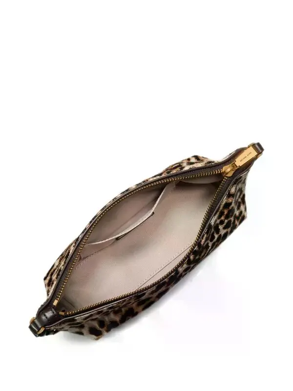 Michael Kors Laila Small Leopard Print Calf Hair Pochette