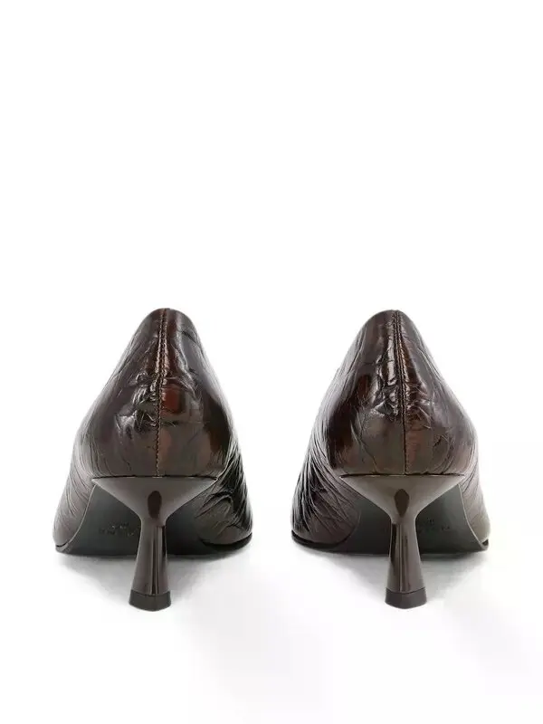 NOTABENE Emmy Low Crocodile-embossed Heeled Pumps
