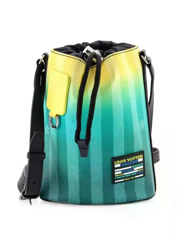 LOUIS VUITTON Sac Marin Bag Limited Edition Gradient Damier Stripes Bb Crossbody Bag - Green