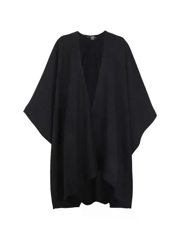 CORTANA Melange Wool Poncho Coat