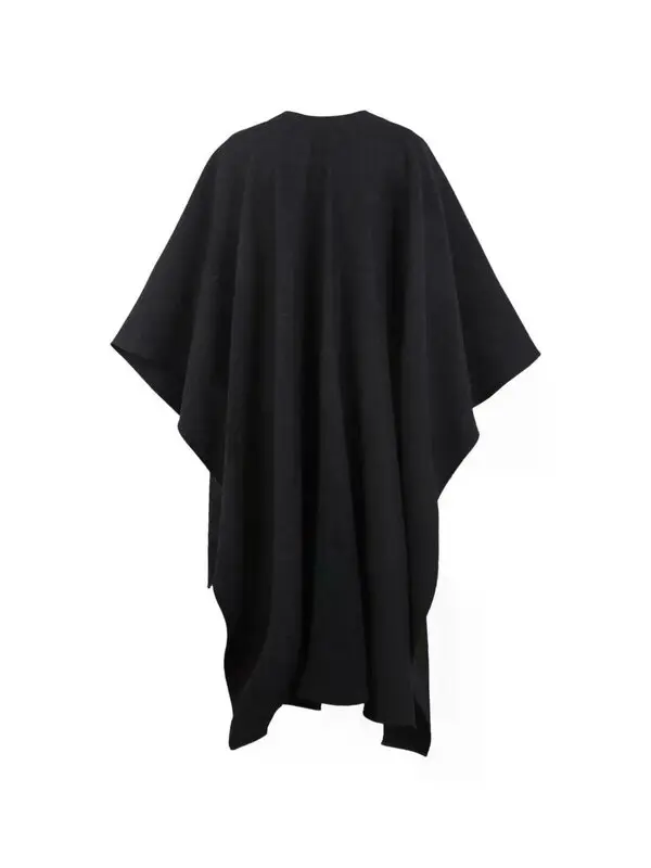 CORTANA Melange Wool Poncho Coat