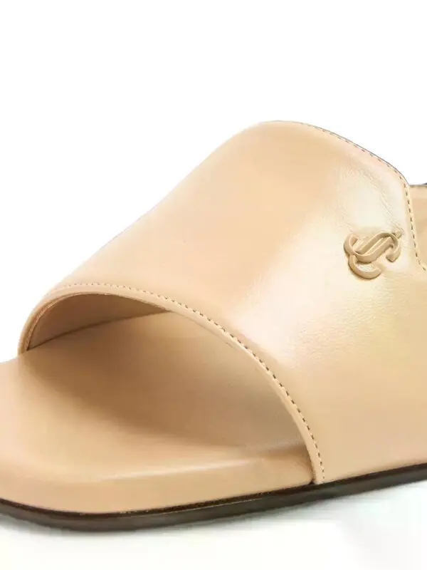 JIMMY CHOO Jc-logo Block-heel Sandals