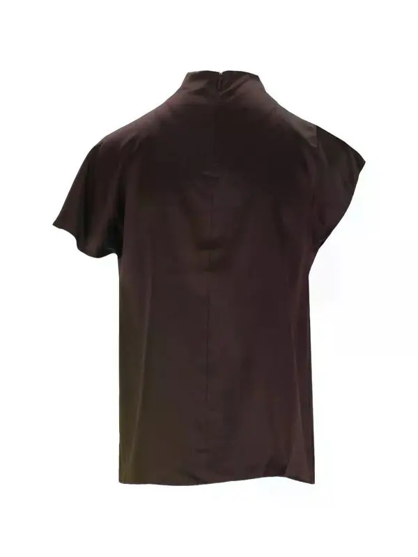Staud Davina Draped Silk-blend Top