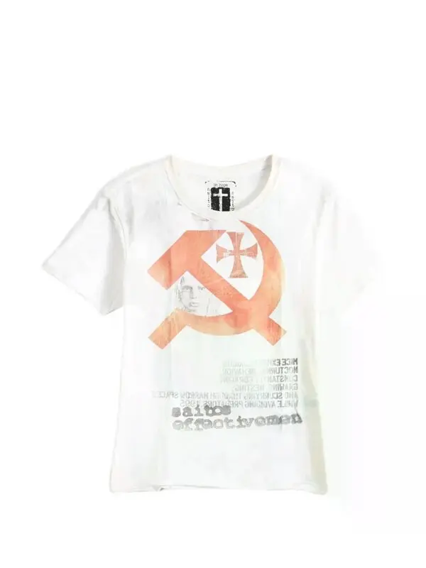 SAITOS Graphic-print Distressed T-shirt