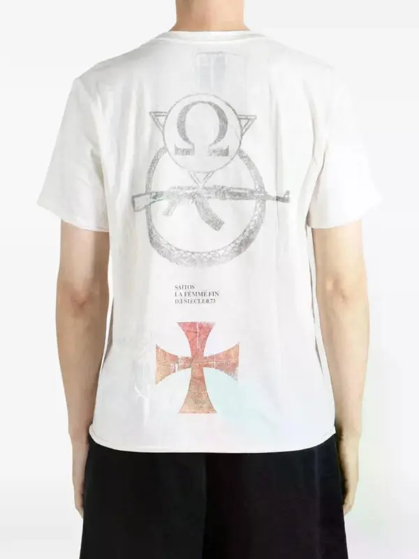 SAITOS Graphic-print Distressed T-shirt