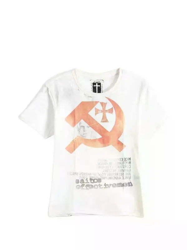 SAITOS Graphic-print Distressed T-shirt
