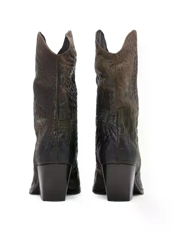 NOTABENE Zora Crocodile-effect Cowboy Boots