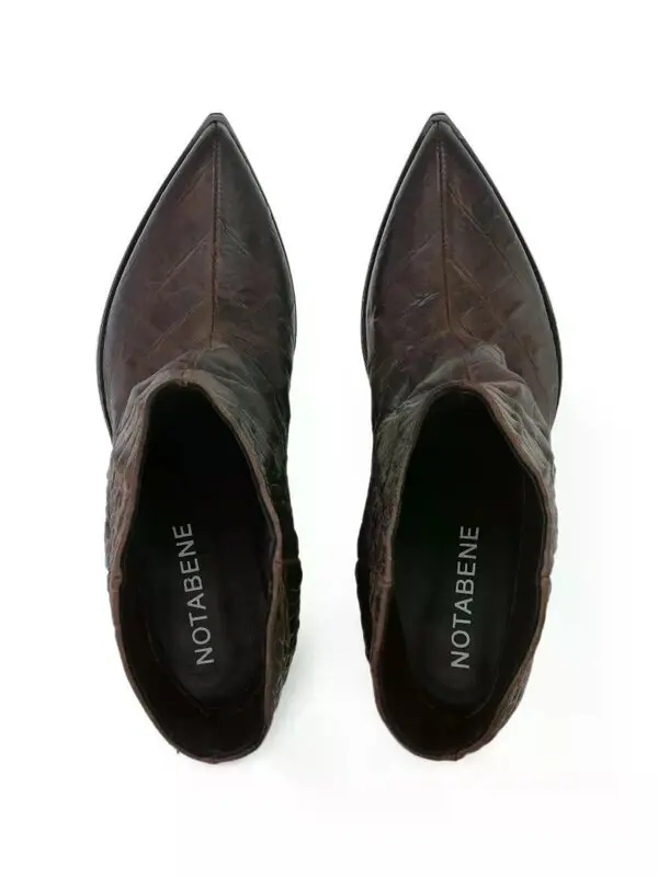 NOTABENE Zora Crocodile-effect Cowboy Boots