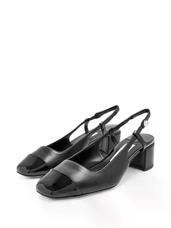 JIMMY CHOO Patent-toe Slingback Pumps