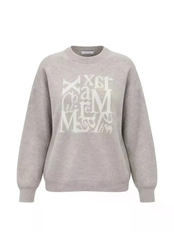 Max Mara Logo-intarsia Crew-neck Sweater