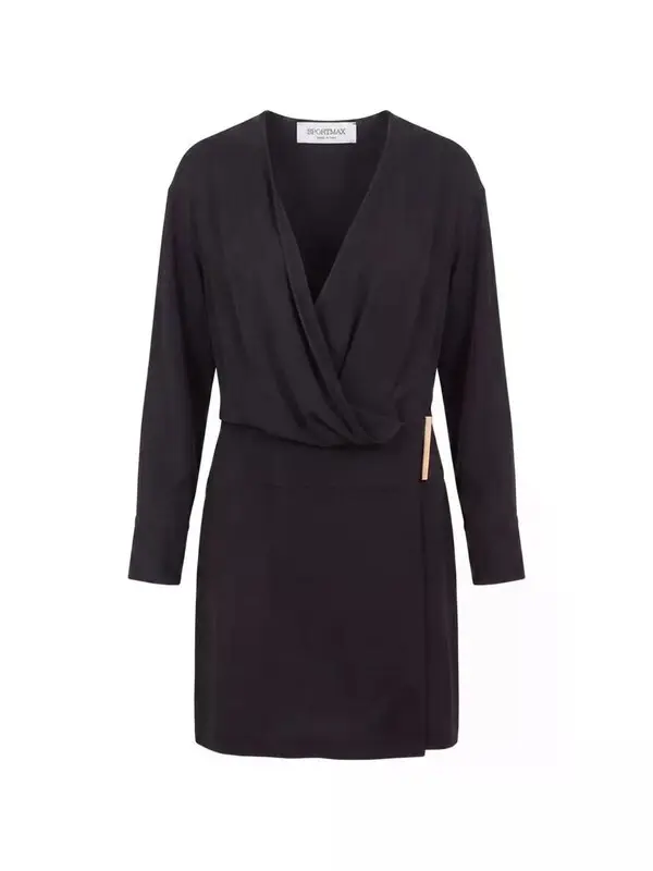 Sportmax Etere Wrap-style Long-sleeve Mini Dress