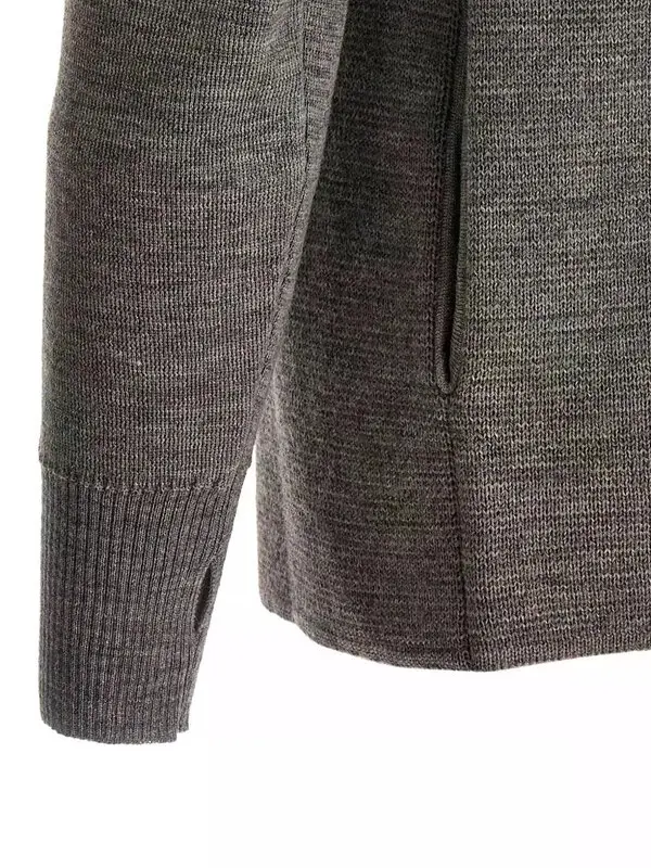 MA'RY'YA Half-zip Dropped-shoulder Sweater - Grey