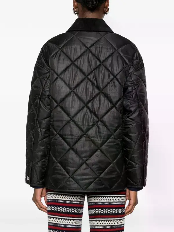 ANINE BING Luca Quilted Corduroy-collar Jacket