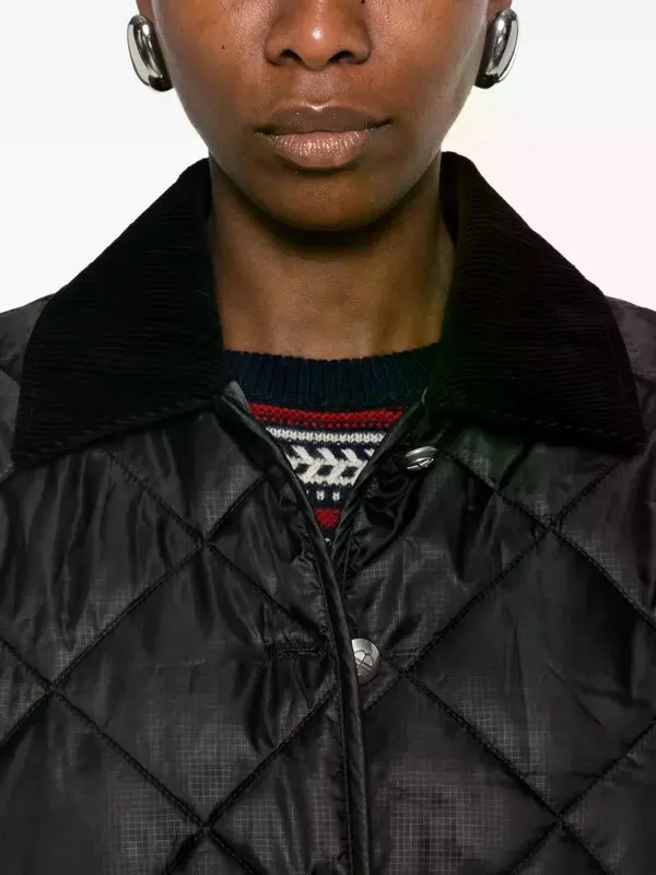 ANINE BING Luca Quilted Corduroy-collar Jacket
