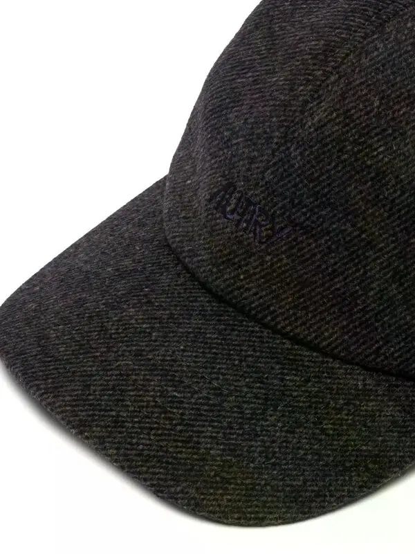 AUTRY Logo-embroidered Herringbone Baseball Cap