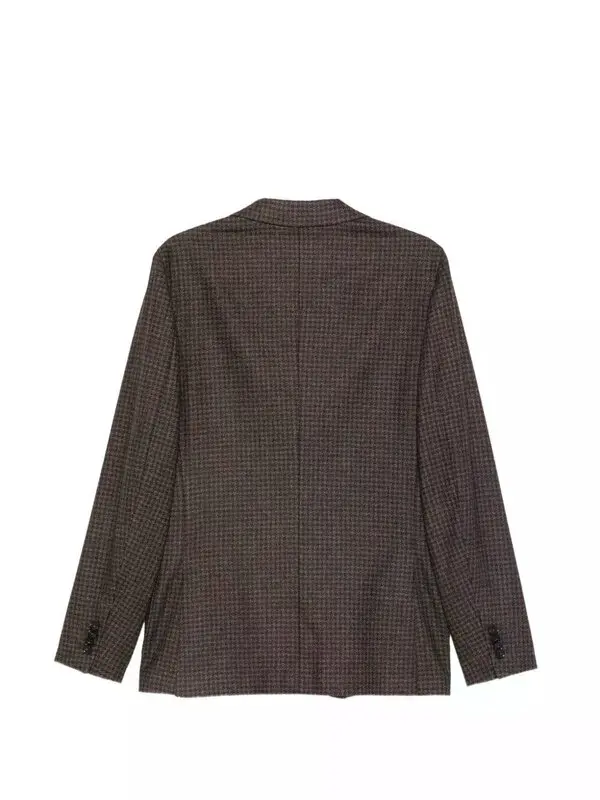 Zegna Houndstooth-pattern Single-breasted Blazer