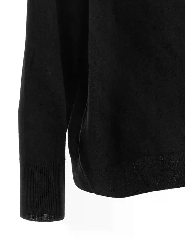 NUDE Asymmetrical Ruffled V-neck Cardigan