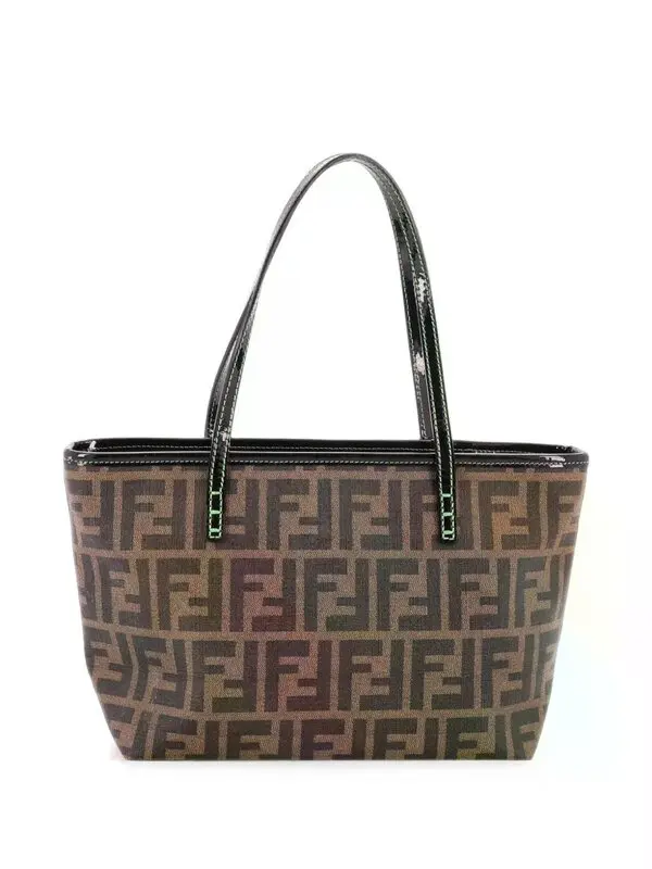 Fendi Roll Printed Zucca Coated Canvas Small Tote Bag