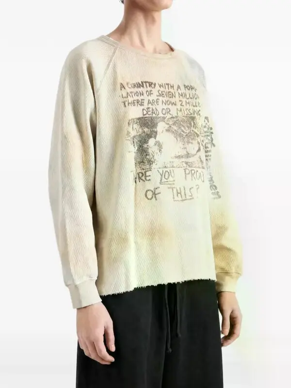 SAITOS Are You Proud? Waffle-knit Long-sleeve T-shirt