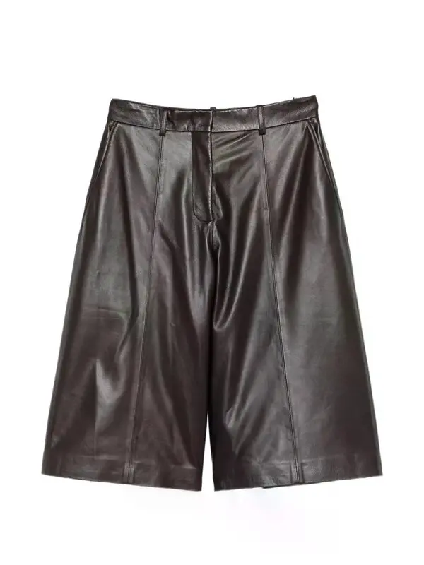 JOSEPH Asia Nappa-leather Cropped Trousers