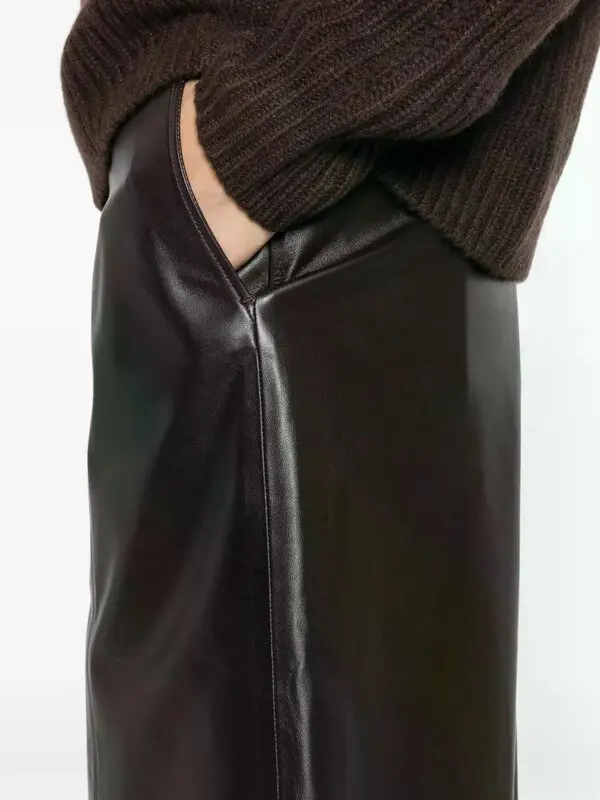 JOSEPH Asia Nappa-leather Cropped Trousers