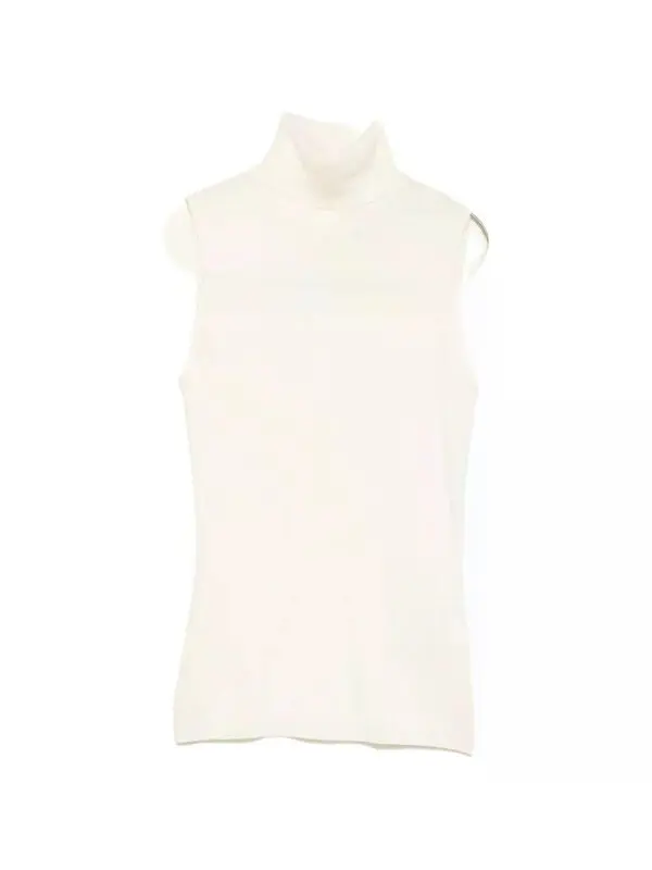 ALLUDE Ribbed-knit Roll-neck Top