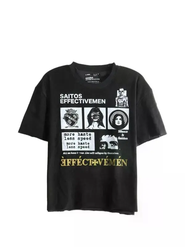SAITOS Graphic-print Cotton T-shirt