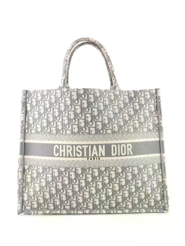 Dior Book Oblique Canvas Large Tote Bag