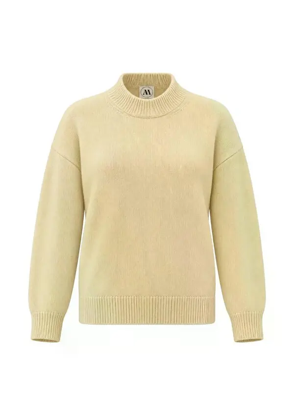 ANDRÈ MAURICE Ribbed-knit Mock-neck Sweater