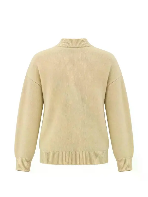 ANDRÈ MAURICE Ribbed-knit Mock-neck Sweater