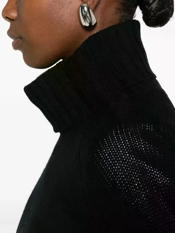 ALLUDE Roll-neck Raglan-sleeve Sweater