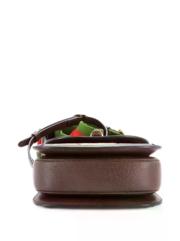 Gucci Bamboo 1947 Top Handle Bag Jumbo Gg Canvas Mini Crossbody Bag - Brown
