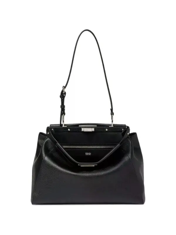 Fendi Medium My Peekaboo Mirror-embroidered Handbag - Black