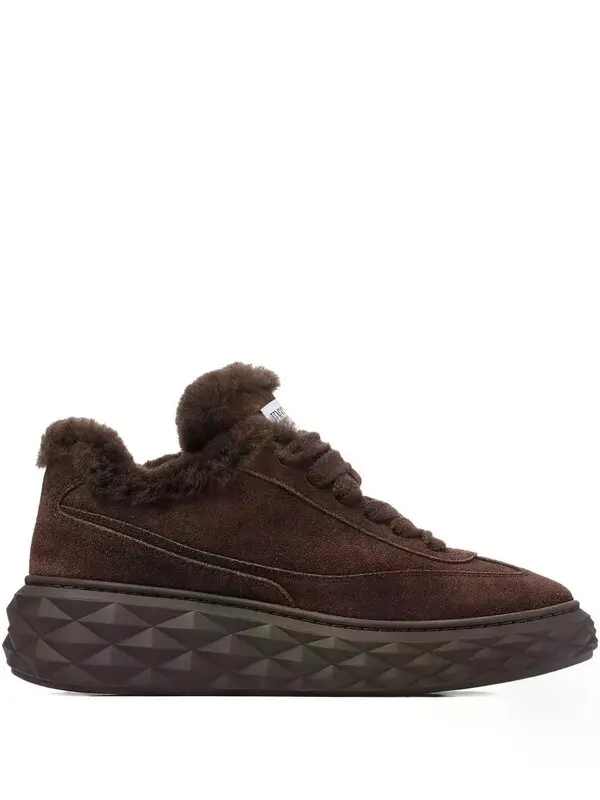 JIMMY CHOO Diamond Maxi Retro F Suede Sneakers