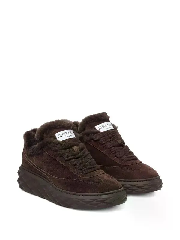 JIMMY CHOO Diamond Maxi Retro F Suede Sneakers