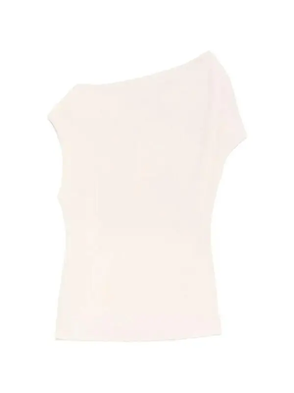 TOTEME One-shoulder Textured Top - Neutrals