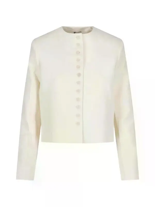 Almada Label Button-up Collarless Jacket