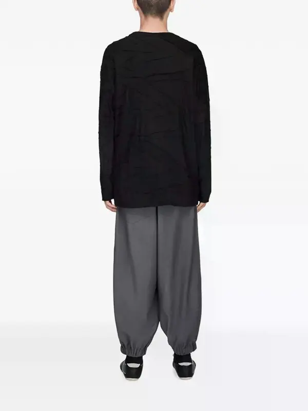 Y3 Pleated Oversized Long-sleeve T-shirt
