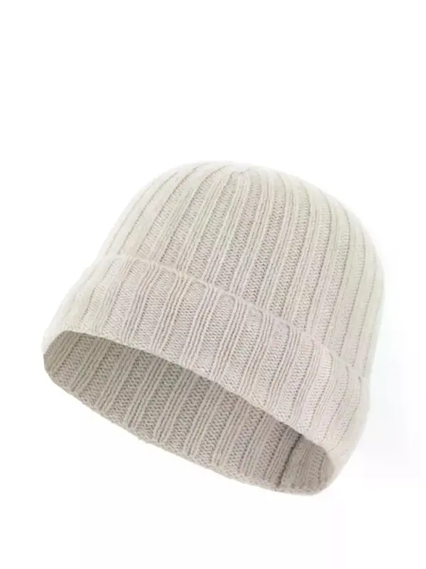 Boggi Milano Beanie In Cashmere - Neutrals