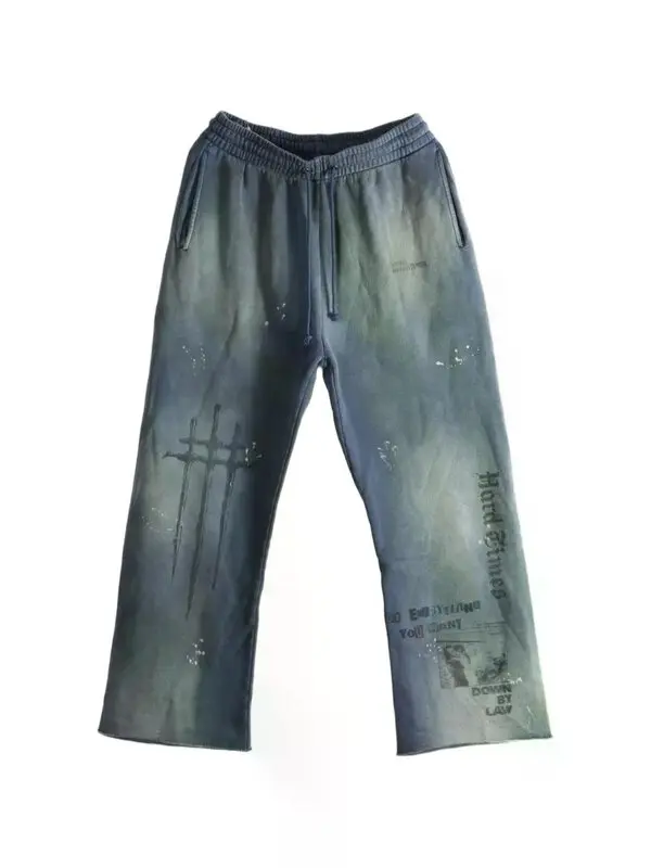 SAITOS Graphic-print Drawstring Track Pants
