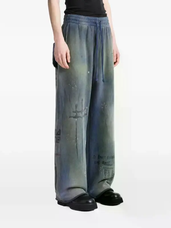 SAITOS Graphic-print Drawstring Track Pants