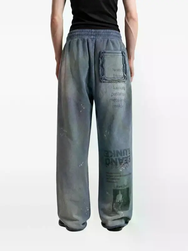 SAITOS Graphic-print Drawstring Track Pants