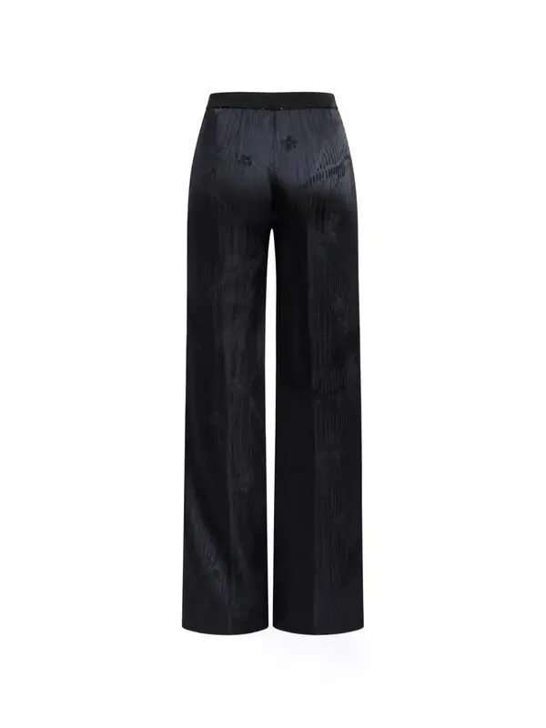 FORTE_FORTE Patterned-jacquard Wide-leg Trousers