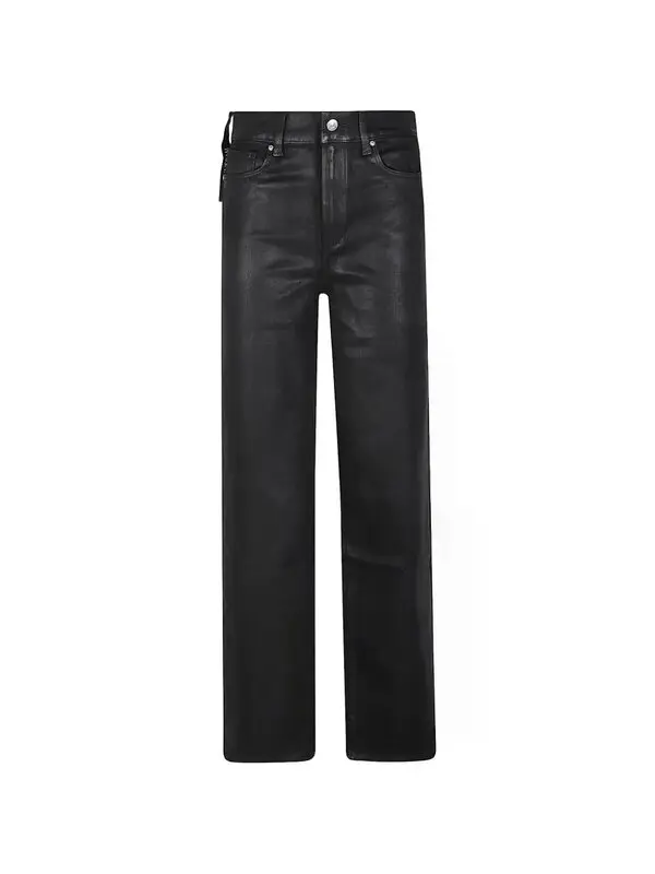 Paige Sasha Coated Straight-leg Jeans