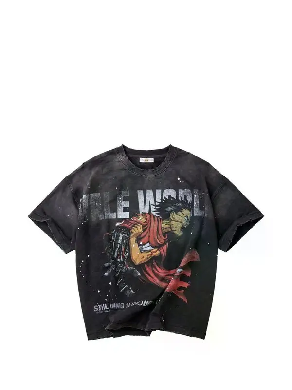 VALE FOREVER Graphic-print Distressed T-shirt